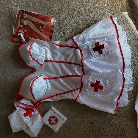 Tarea | Dresses | Sexy Cosplay Medical Costume Wlittle Dress Hat ...